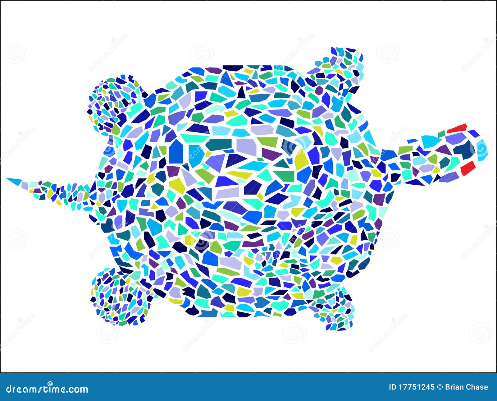 Mosaic Turtle stock vector. Illustration of design, shell - 17751245