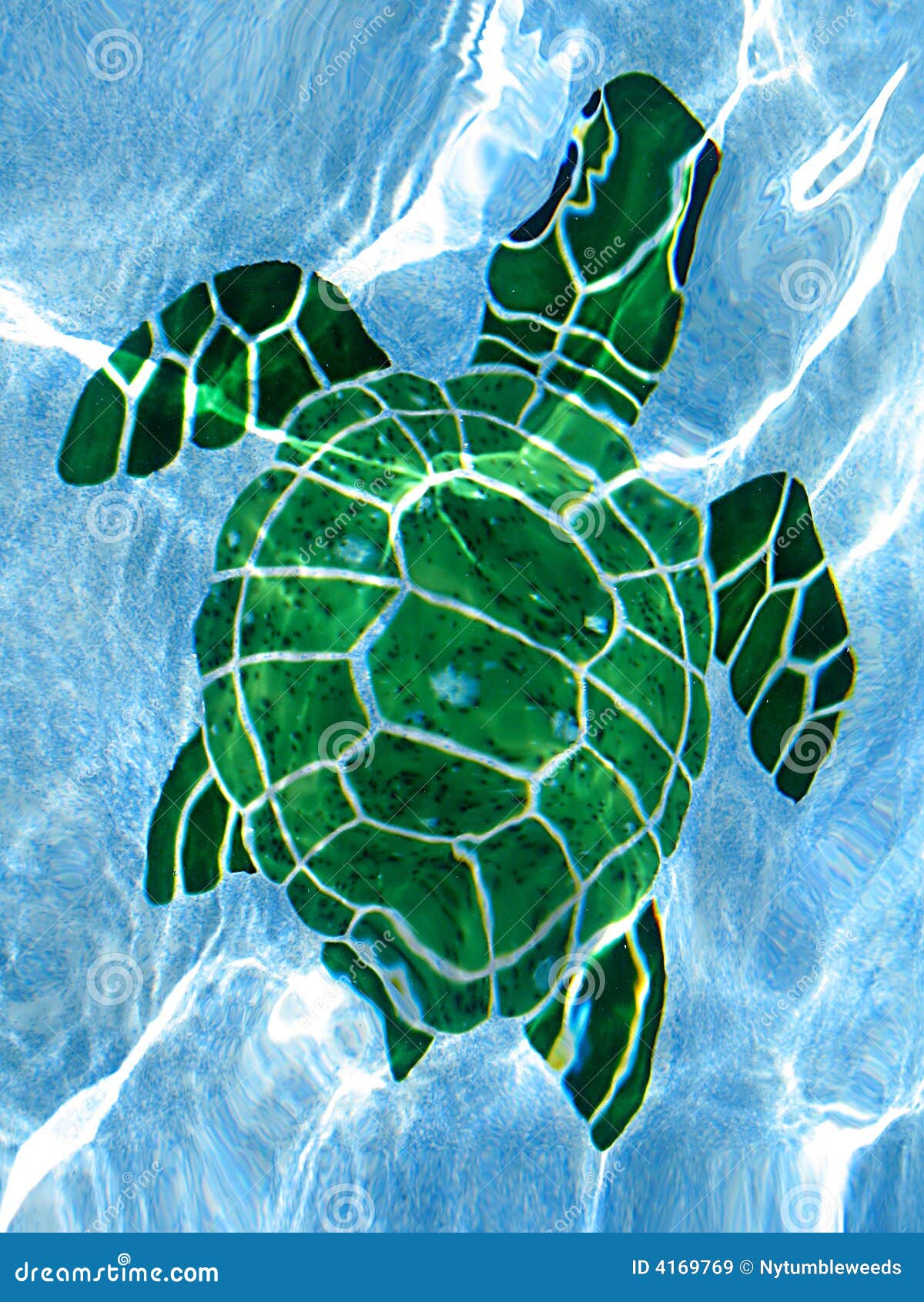 Mosaic Turtle stock image. Image of ocean, mosaic, landscaping - 4169769