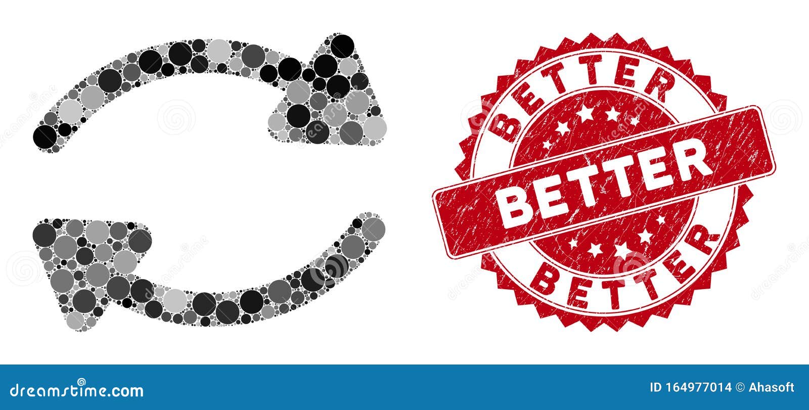 Collage Update with Scratched Better Stamp Stock Illustration ...