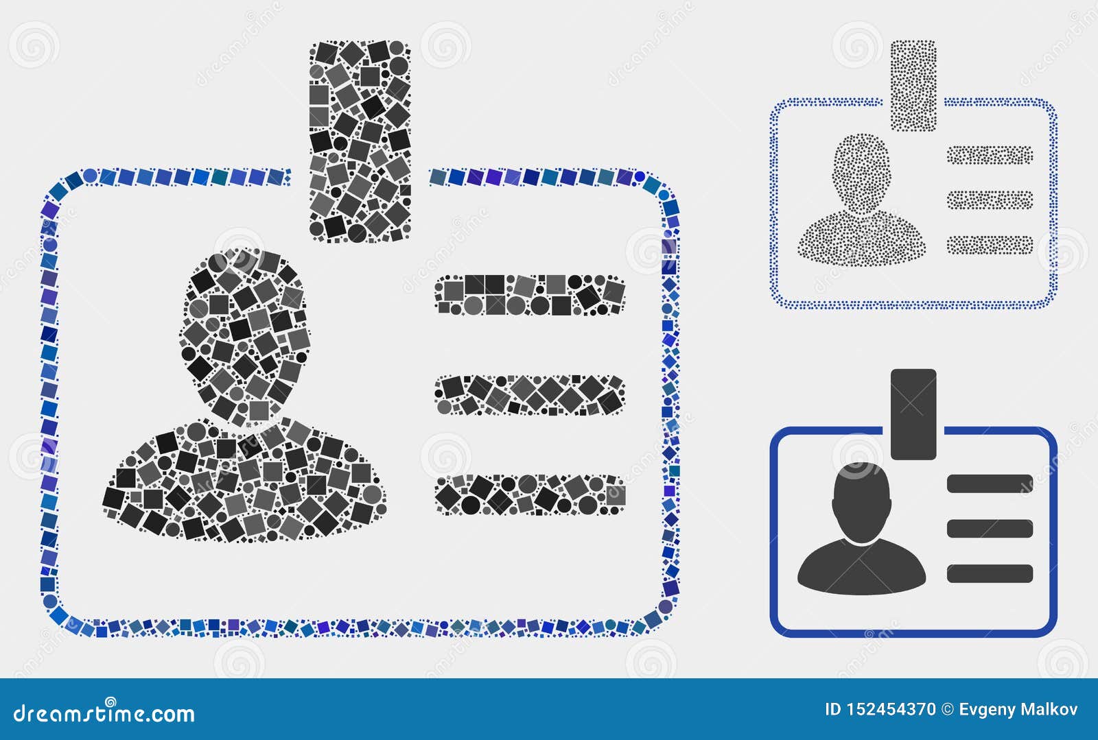 User Badge Icon Collages of Squares and Circles Stock Vector ...