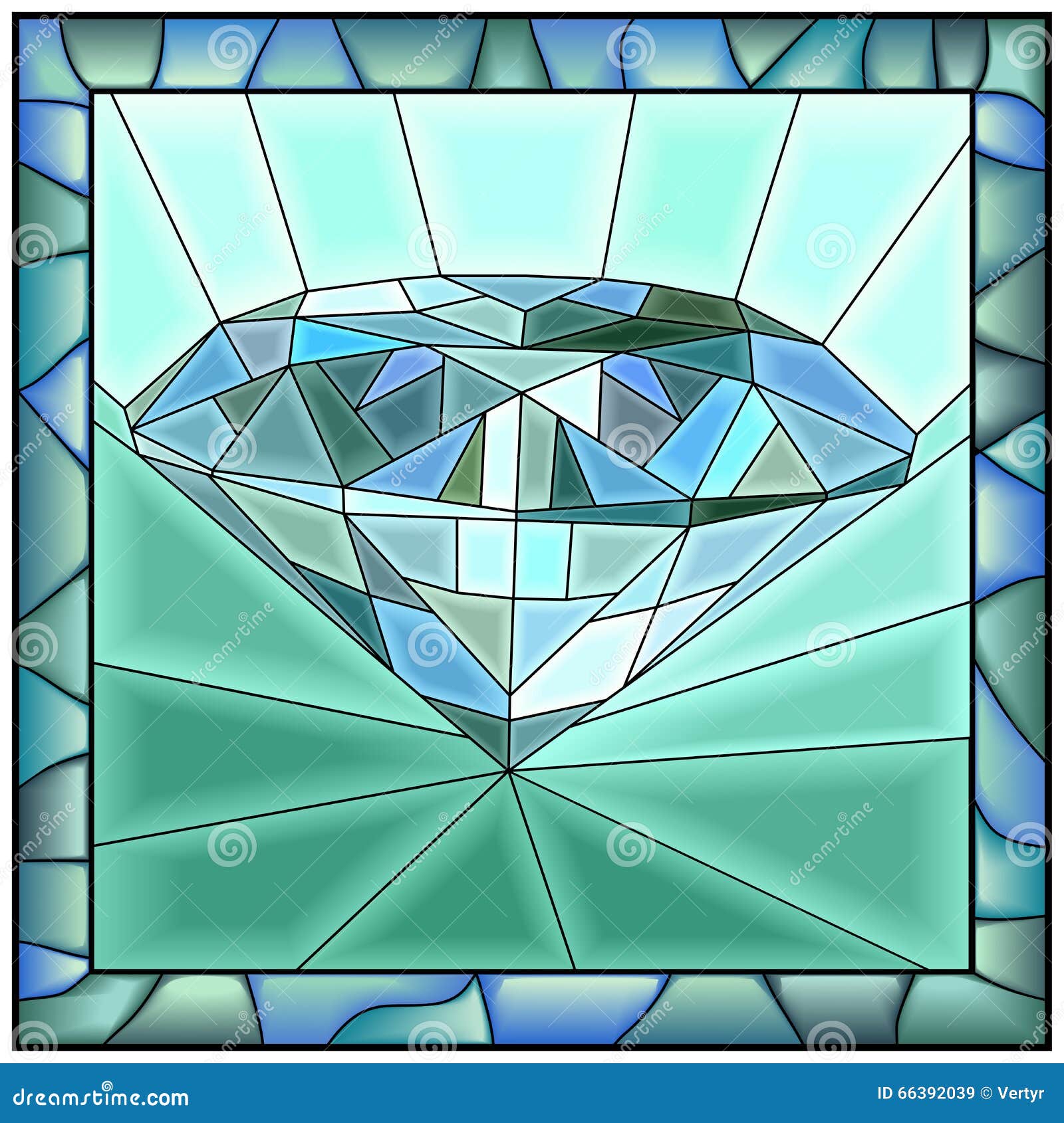 Mosaic Vector Illustration of Diamond. Stock Vector - Illustration of ...