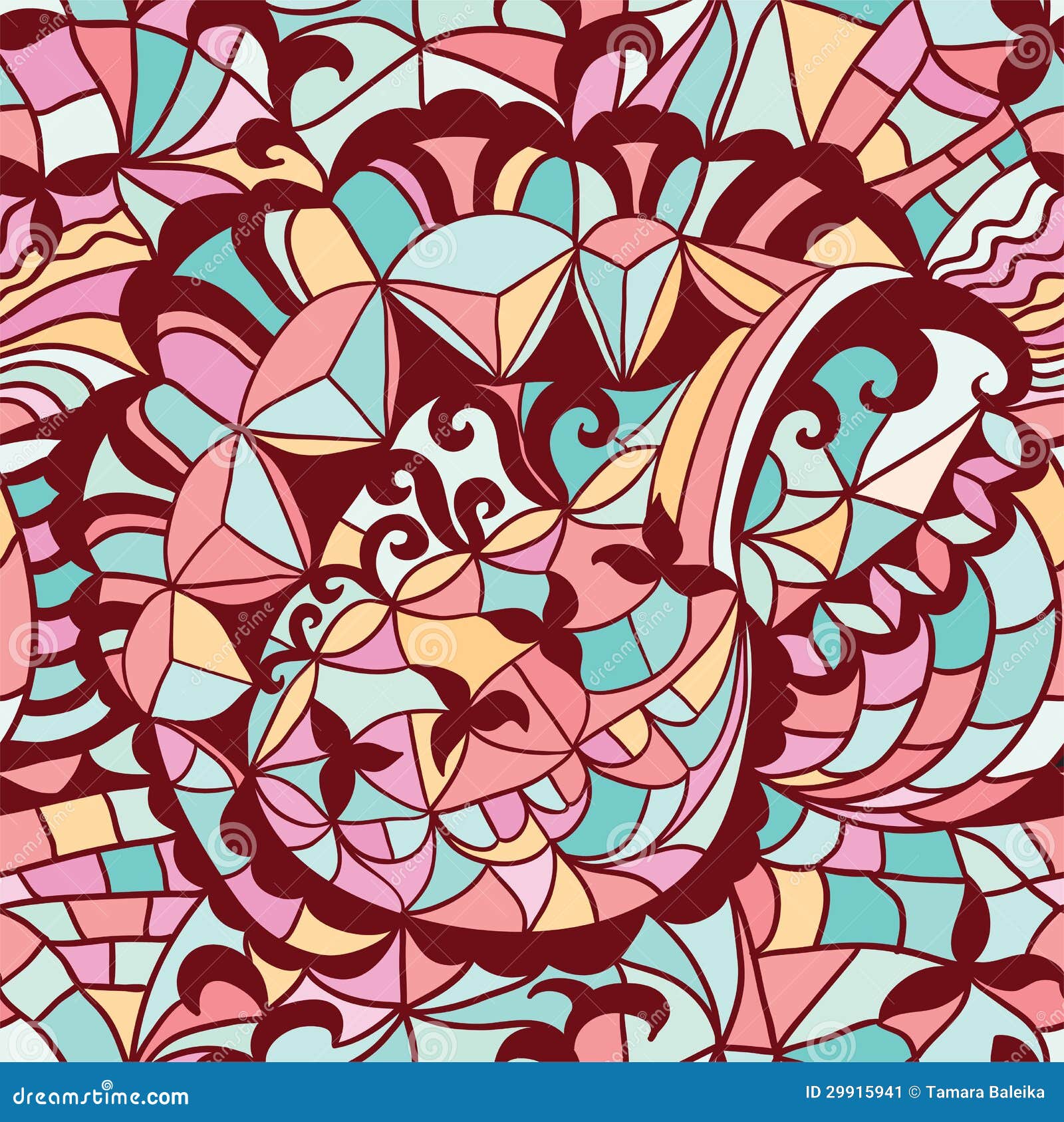 Mosaic Vector Seamless Pattern Stock Vector - Illustration of antique ...