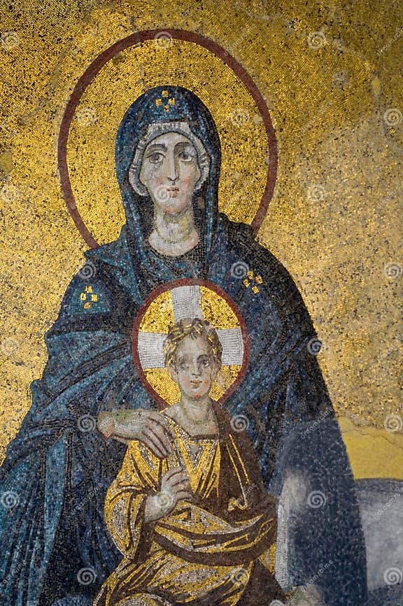 Mosaic of Virgin Mother and Her Child Stock Image - Image of ornate ... Mosaic of Virgin Mother and Her Child Stock Image - Image of ornate ...