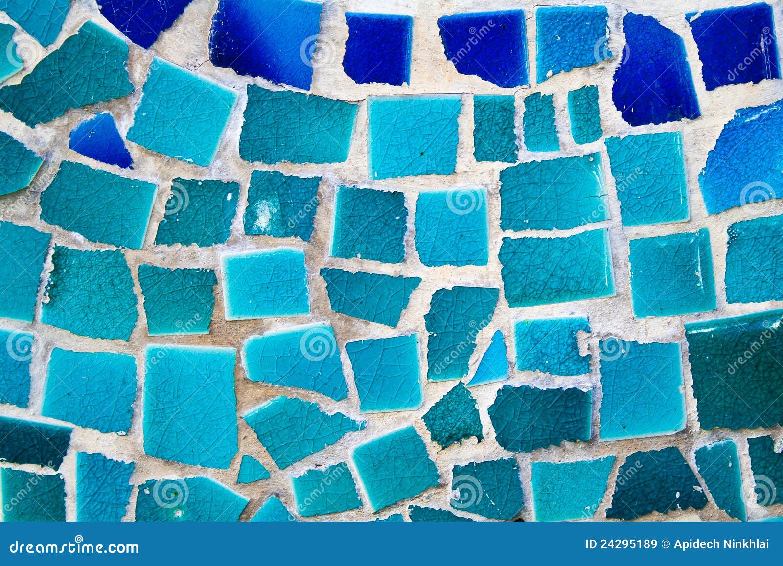Mosaic Wall From Broken Ceramic Tiles Stock Image | CartoonDealer.com ...