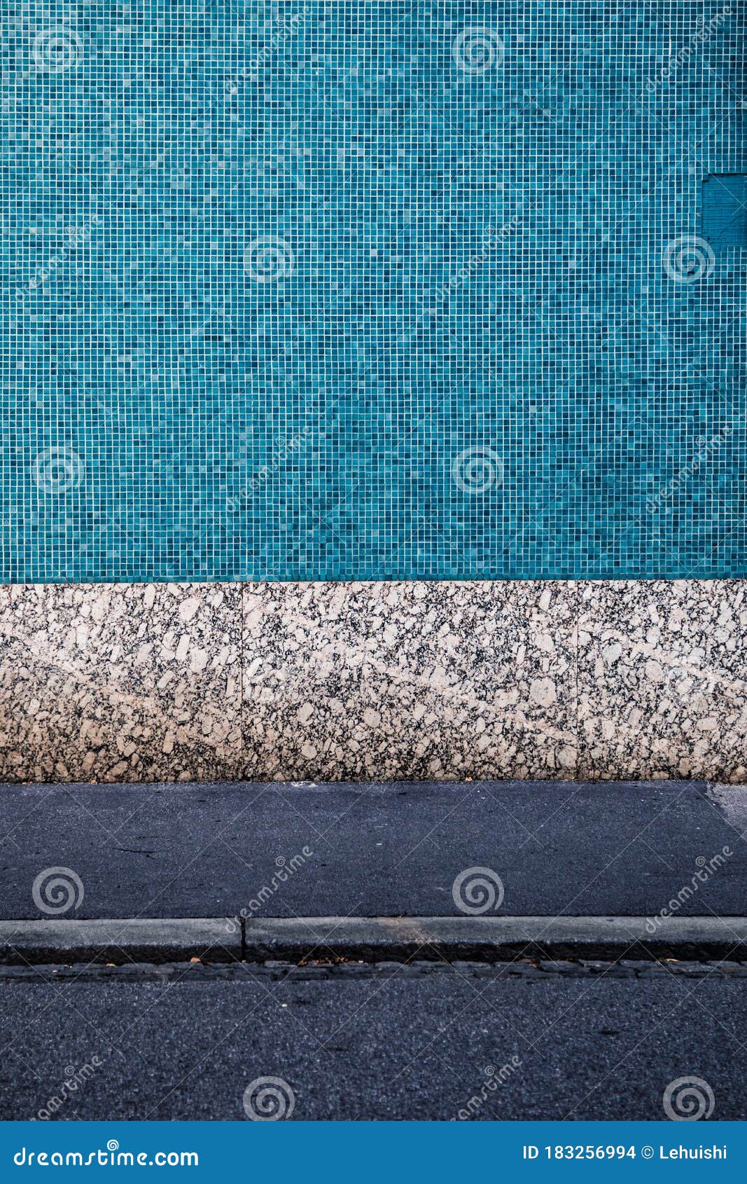 Mosaic Wall by the City Road Stock Photo - Image of architecture ...