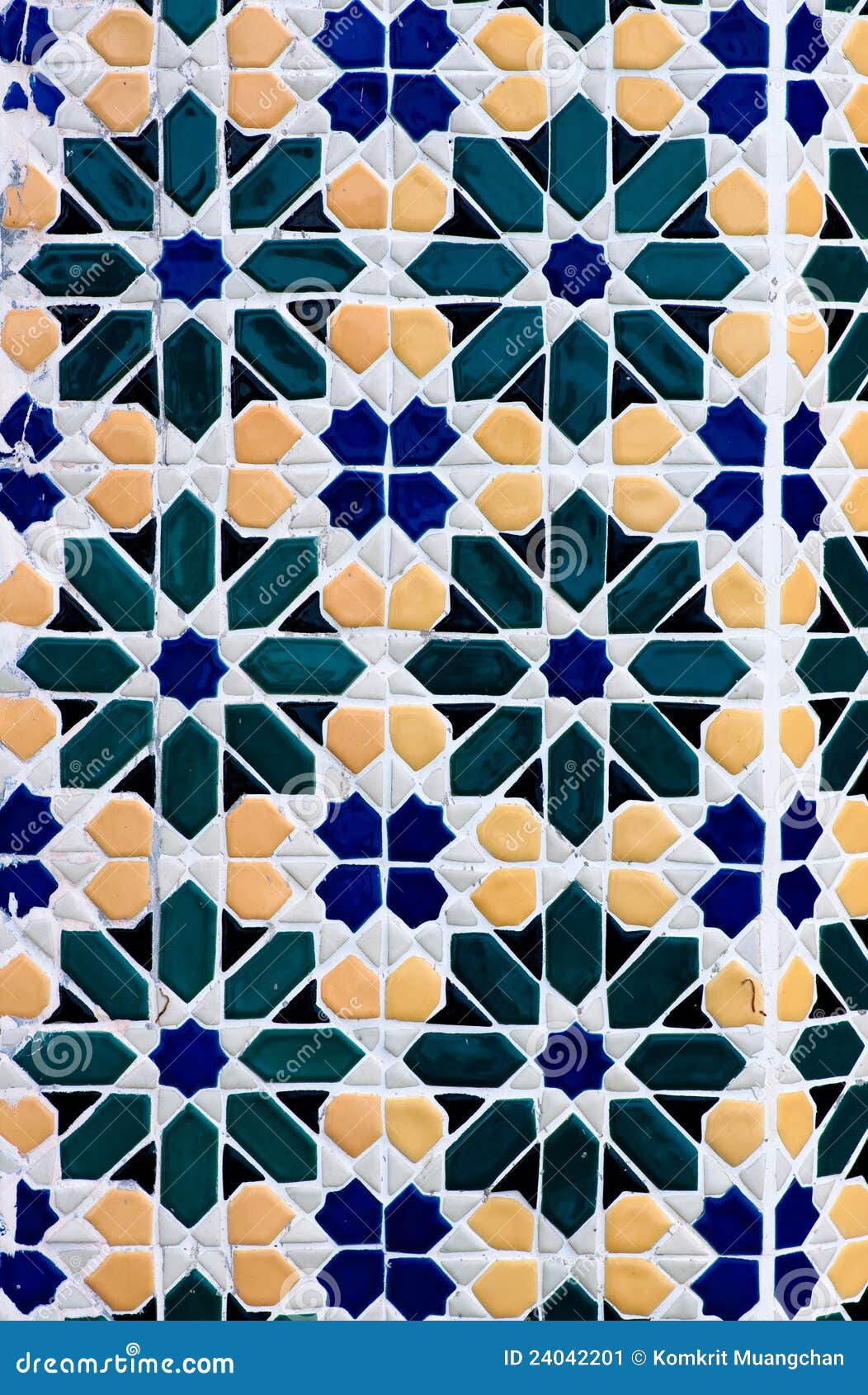 Mosaic Wall in Moroccan Style Stock Image - Image of level, culture ...