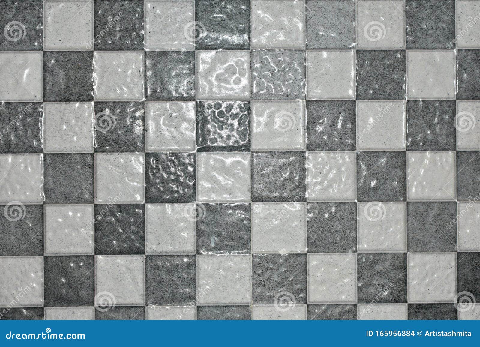 Mosaic Wall Texture with Glossy Tile Blocks Stock Photo - Image of ...