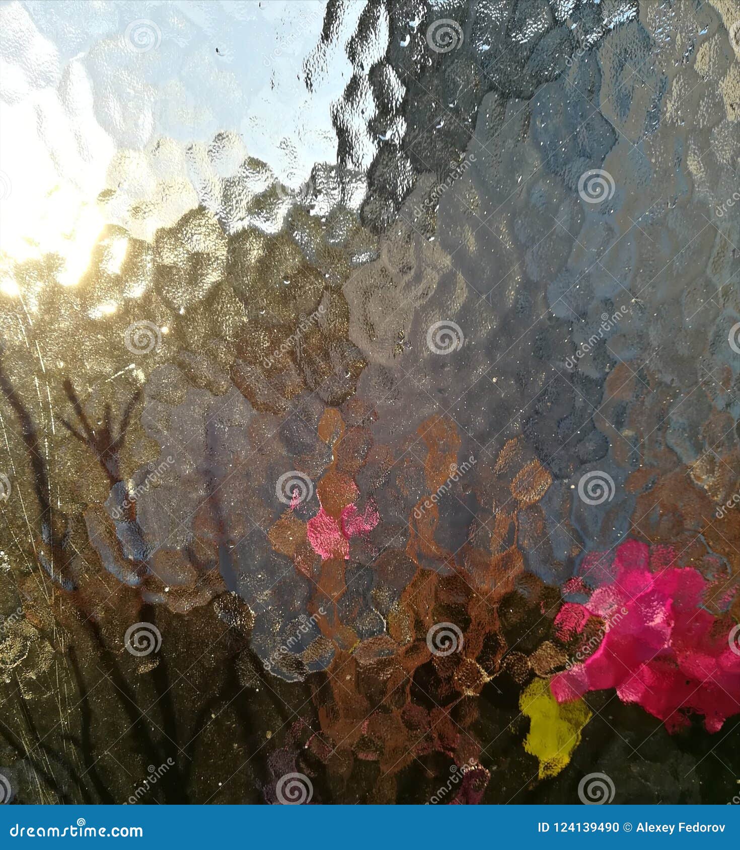 Mosaic Window Pane with Impressionist Effect Stock Photo - Image of ...