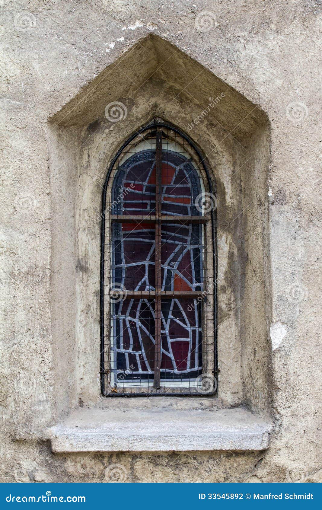 Mosaic-window - St.Ruprechts Church in Vienna Stock Photo - Image of ...