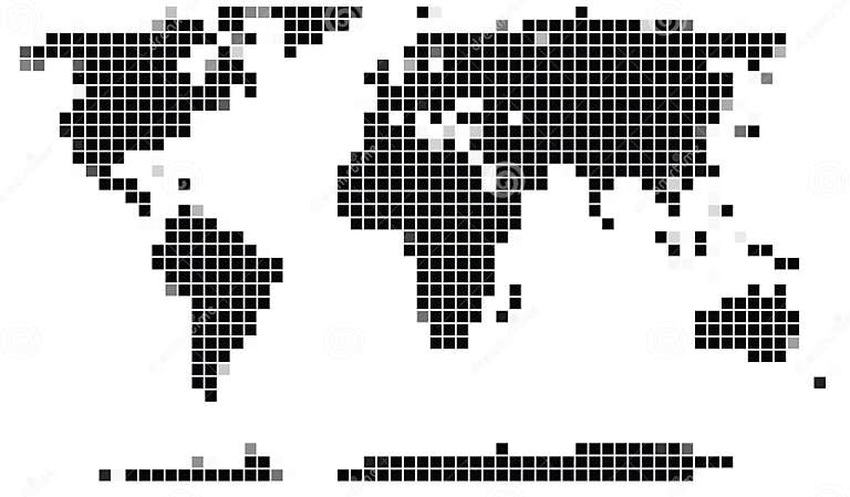 Mosaic world map stock vector. Illustration of communication - 8013946