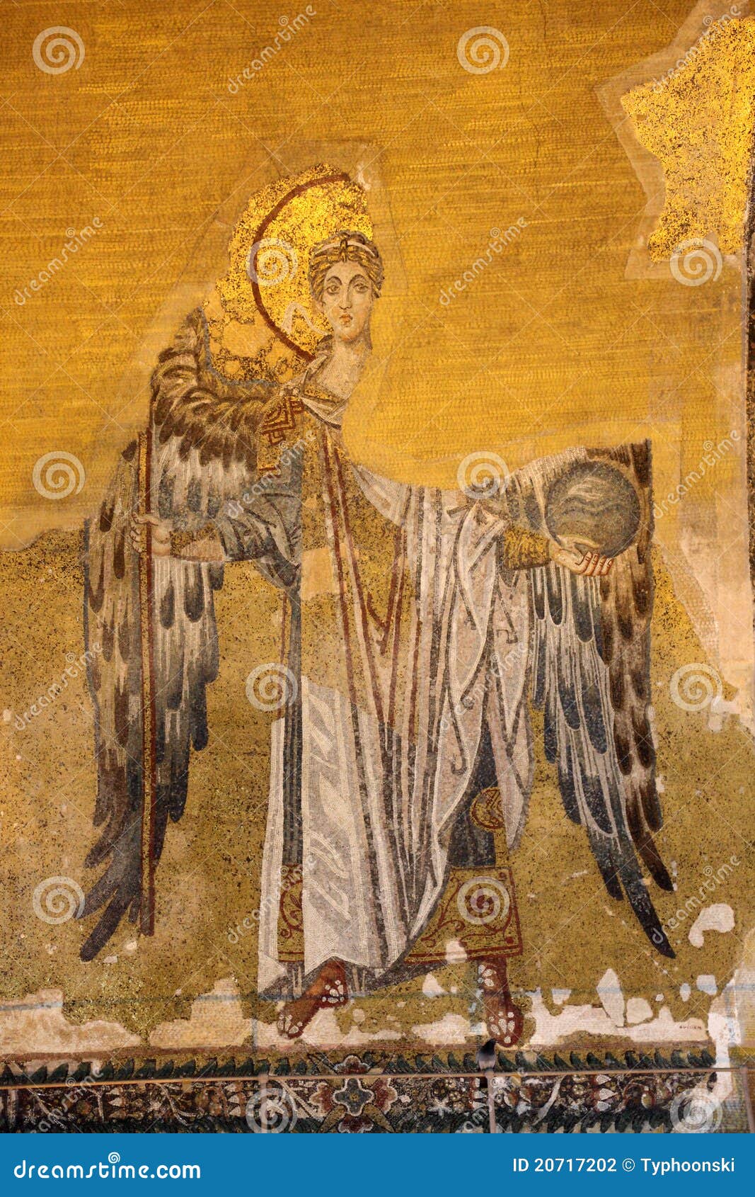 Mosaico Antiguo De Un ángel Foto de archivo - Imagen de religioso ...