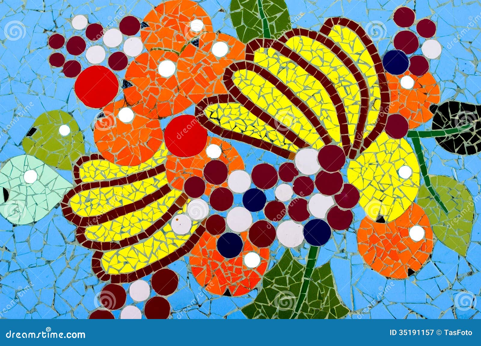 Mosaico colorido imagem de stock. Imagem de velho, colheita - 35191157