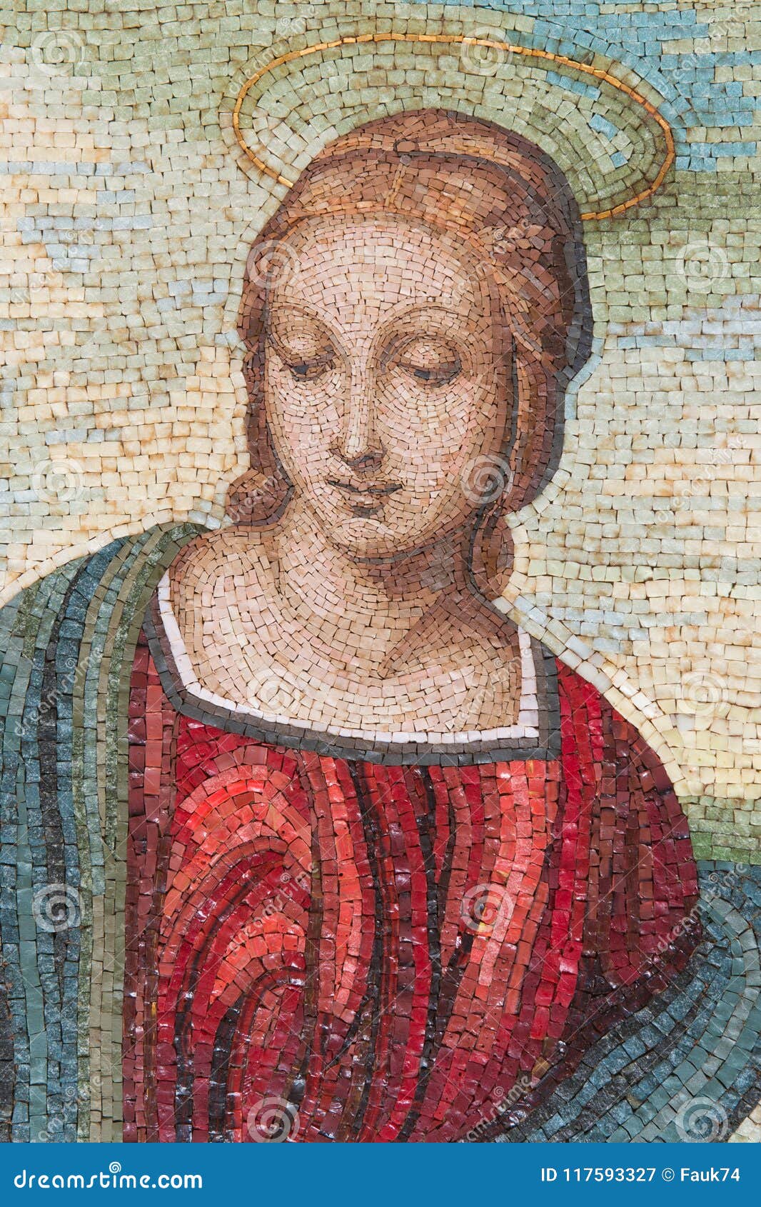 Mosaico de la Virgen Maria fotografía editorial. Imagen de rezo - 117593327