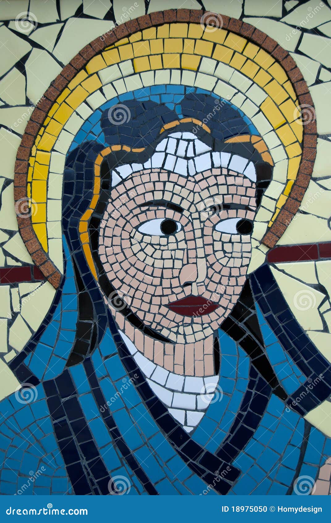 Mosaico de Maria de Virgen foto de archivo. Imagen de catedral - 18975050