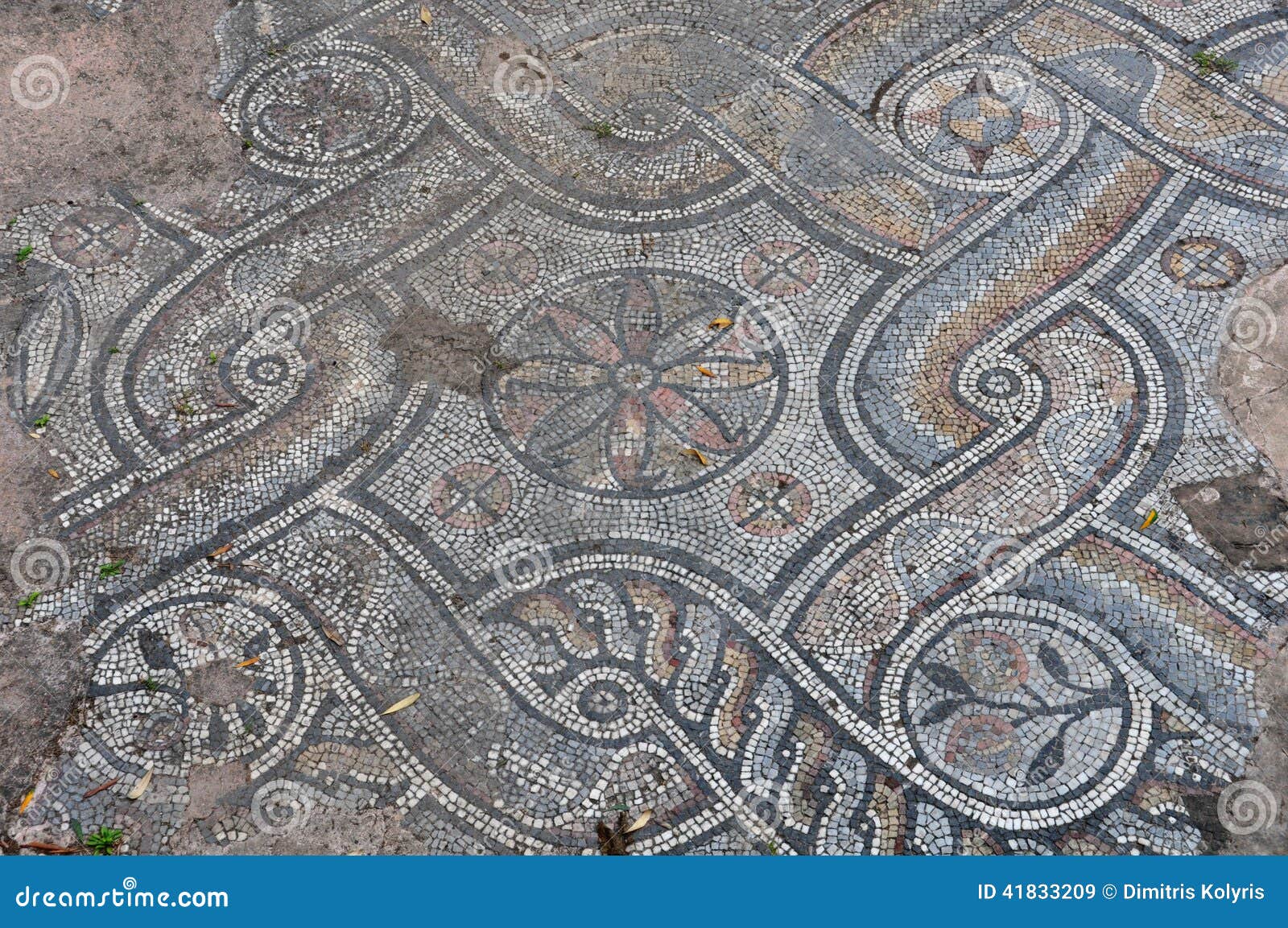 Mosaico Romano Antiguo Del Piso Imagen de archivo - Imagen de guijarros ...