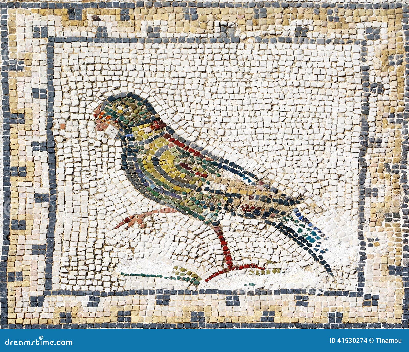 Mosaico Romano Antiguo Que Representa Un Loro, Sevilla Foto de archivo ...