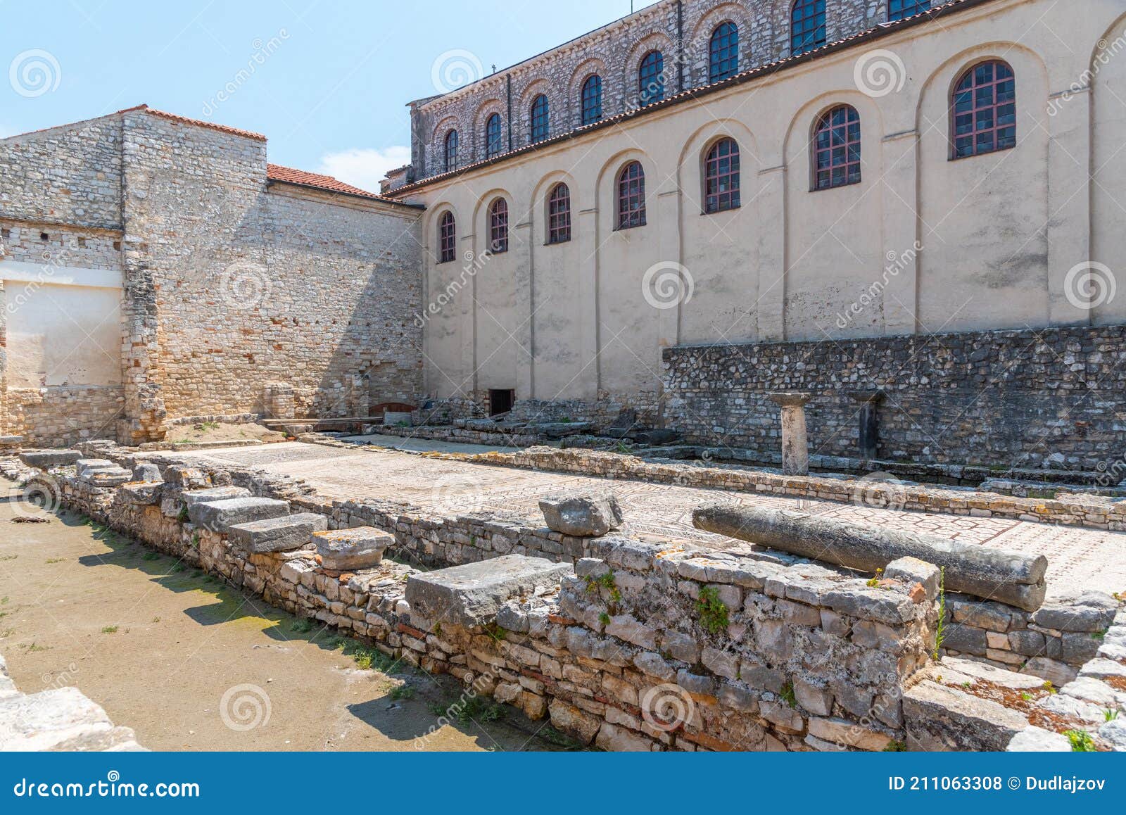 Mosaics at the Episcopal Basilica in Porec, Croatia Stock Photo - Image ...