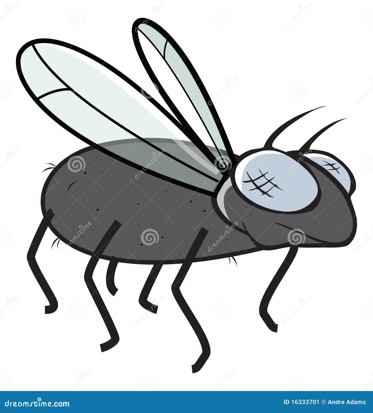 Mosca ilustração do vetor. Ilustração de olhos, vôo, inseto - 16333701