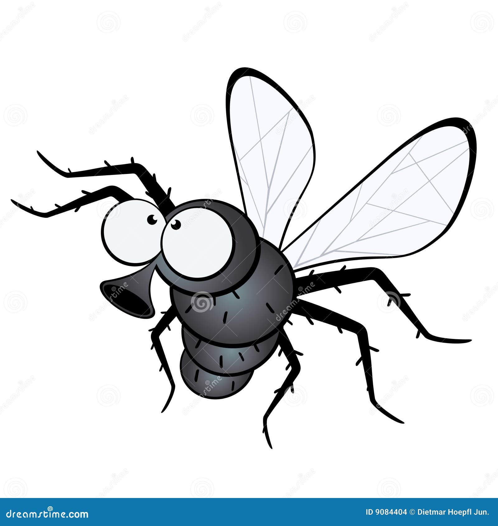 Mosca de la historieta ilustración del vector. Ilustración de cómico ...