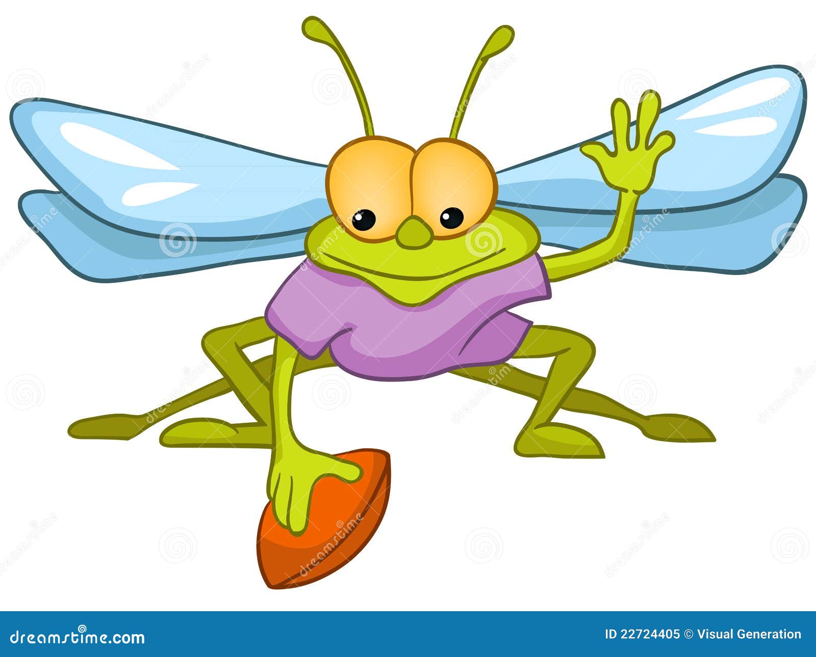 Mosca Del Personaje De Dibujos Animados Ilustración del Vector ...