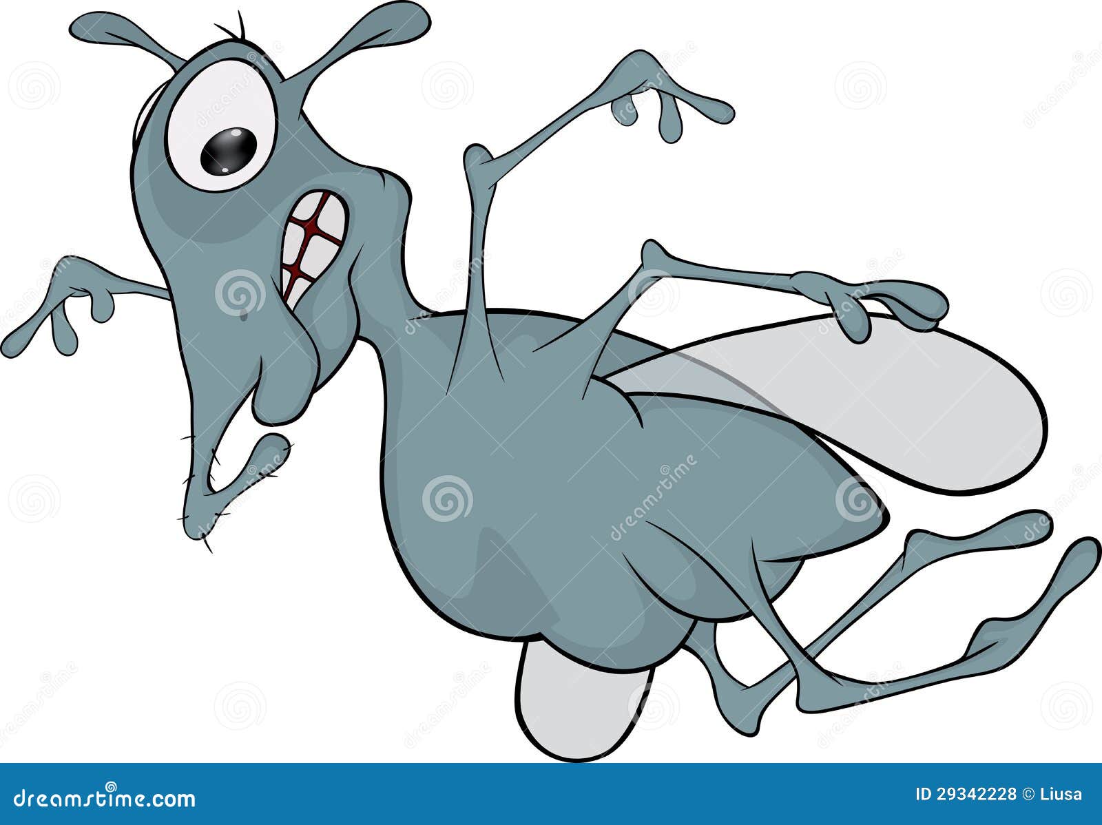 Mosca. Desenhos animados ilustração do vetor. Ilustração de pequeno ...