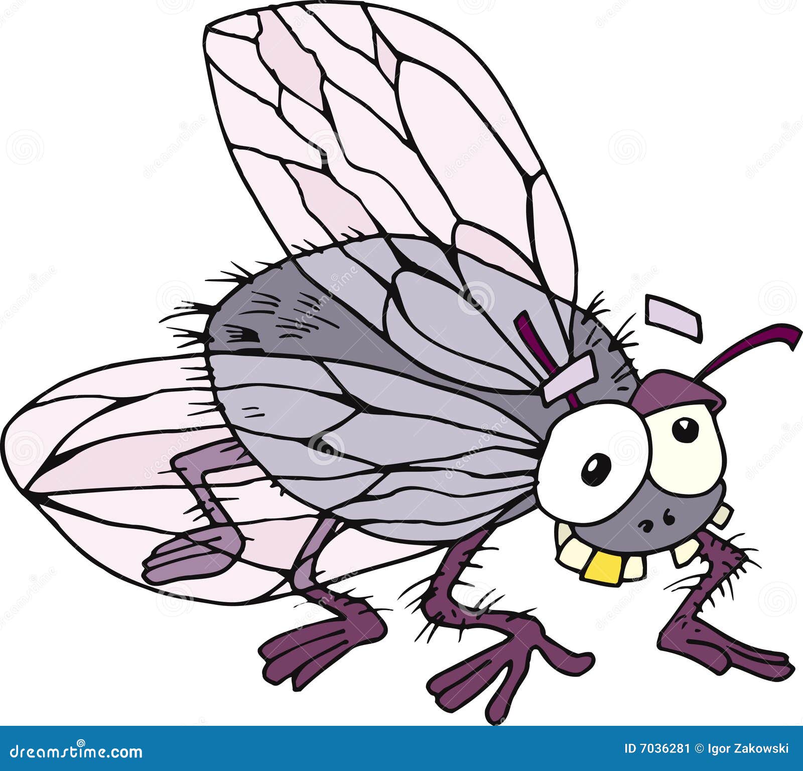 Mosca divertida ilustración del vector. Ilustración de toposo - 7036281