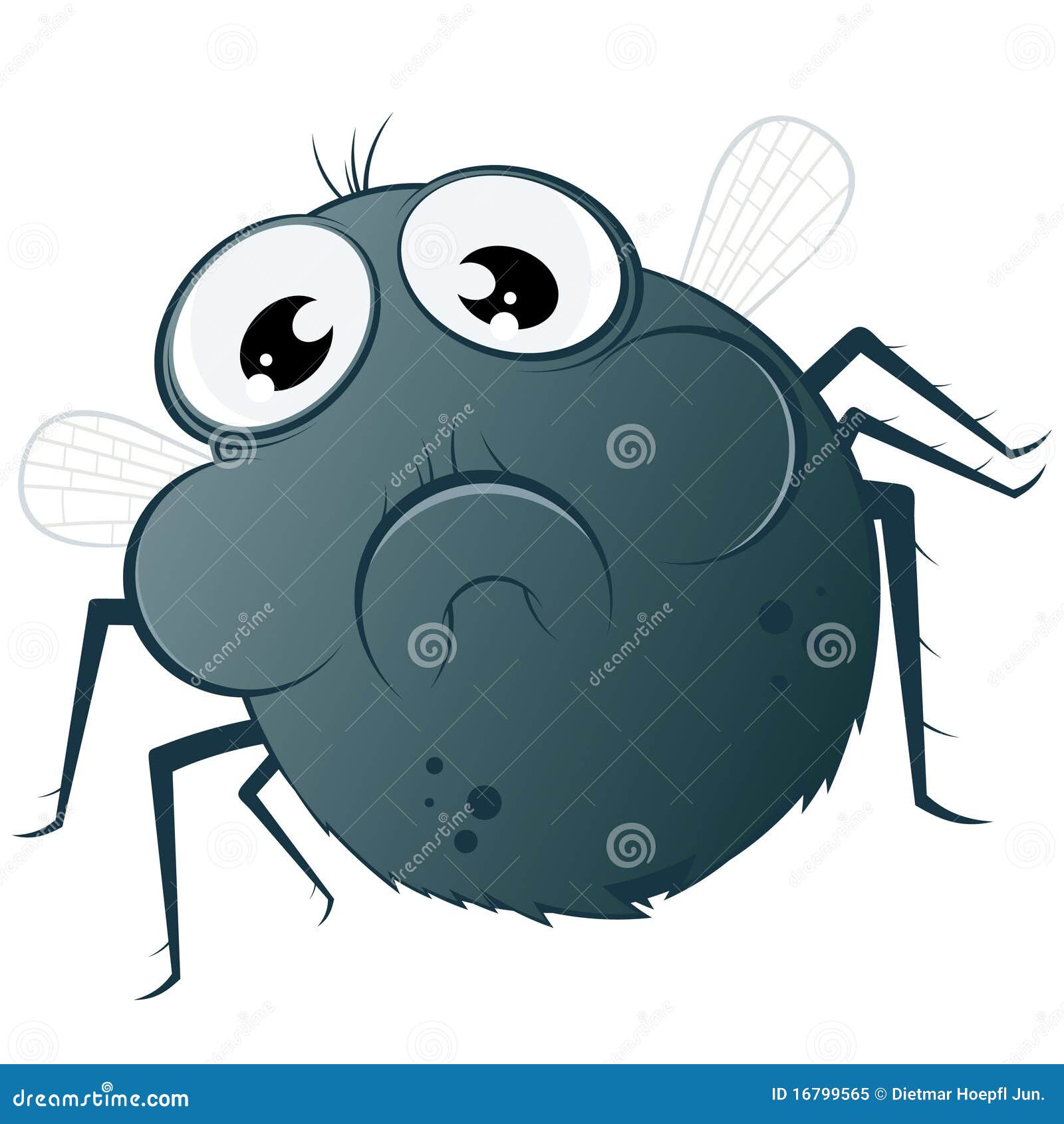 Mosca Divertida De La Historieta Ilustración del Vector - Ilustración ...