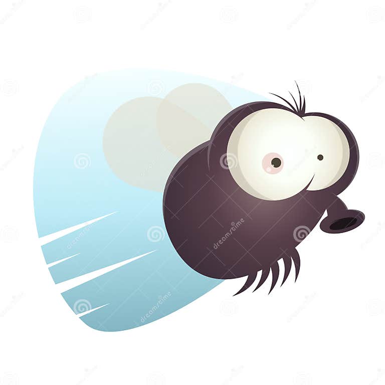 Mosca Divertida De La Historieta Ilustración del Vector - Ilustración ...
