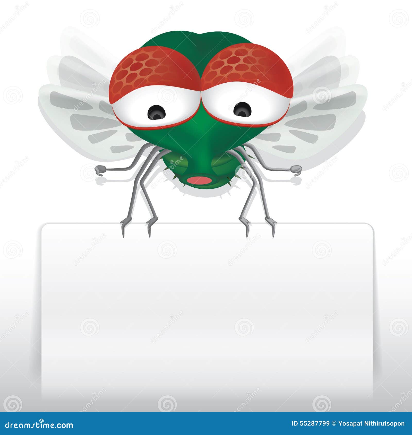 Mosca Dos Desenhos Animados Ilustração Stock - Ilustração de animal ...