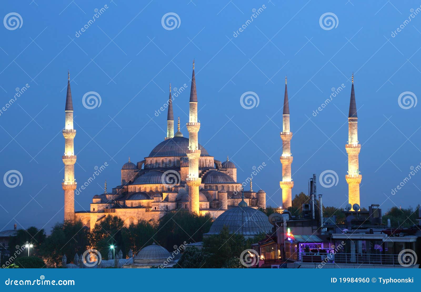 Moschea Blu a Costantinopoli, Turchia Fotografia Stock - Immagine di ...