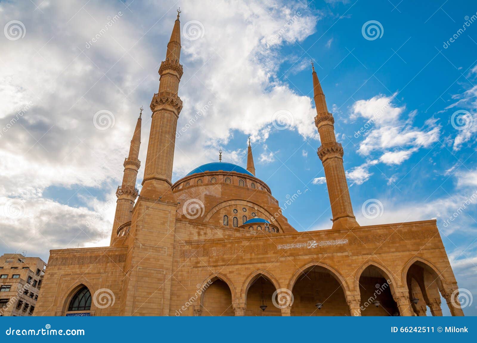Moschea Di Mohammad Al-Amin Immagine Stock - Immagine di storico ...