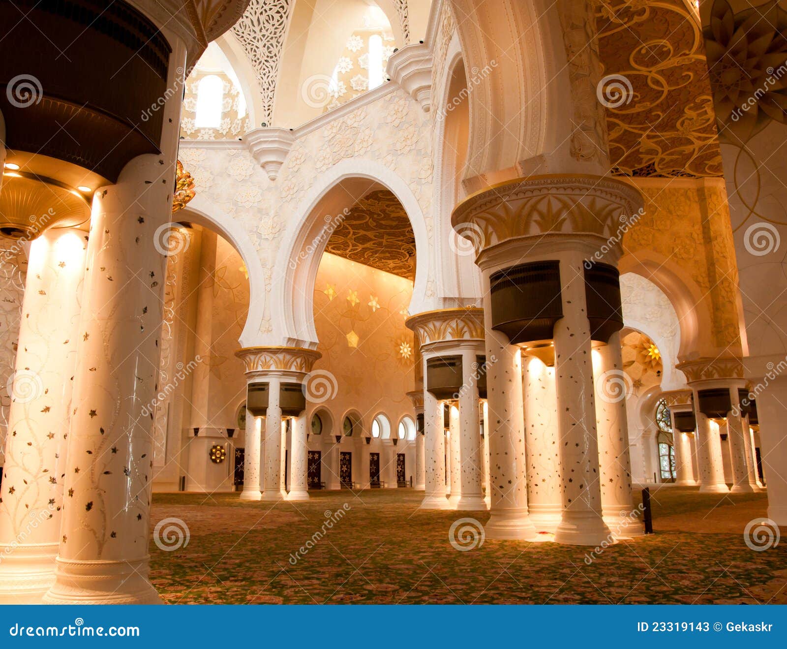 Moschee Des Scheichs Zayed Nach Innen Stockbild - Bild von architekt ...