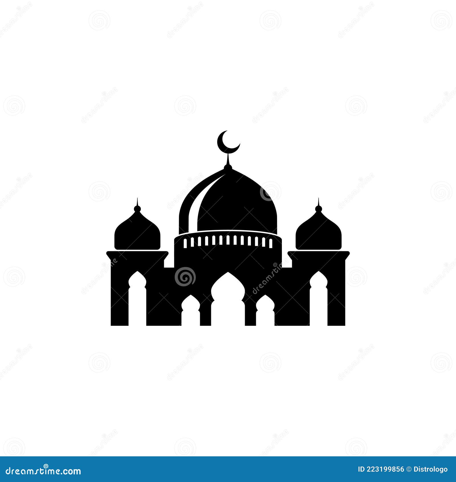 Moschee Symbol Silhouette Logo Vektor Illustration Design Vorlage ...