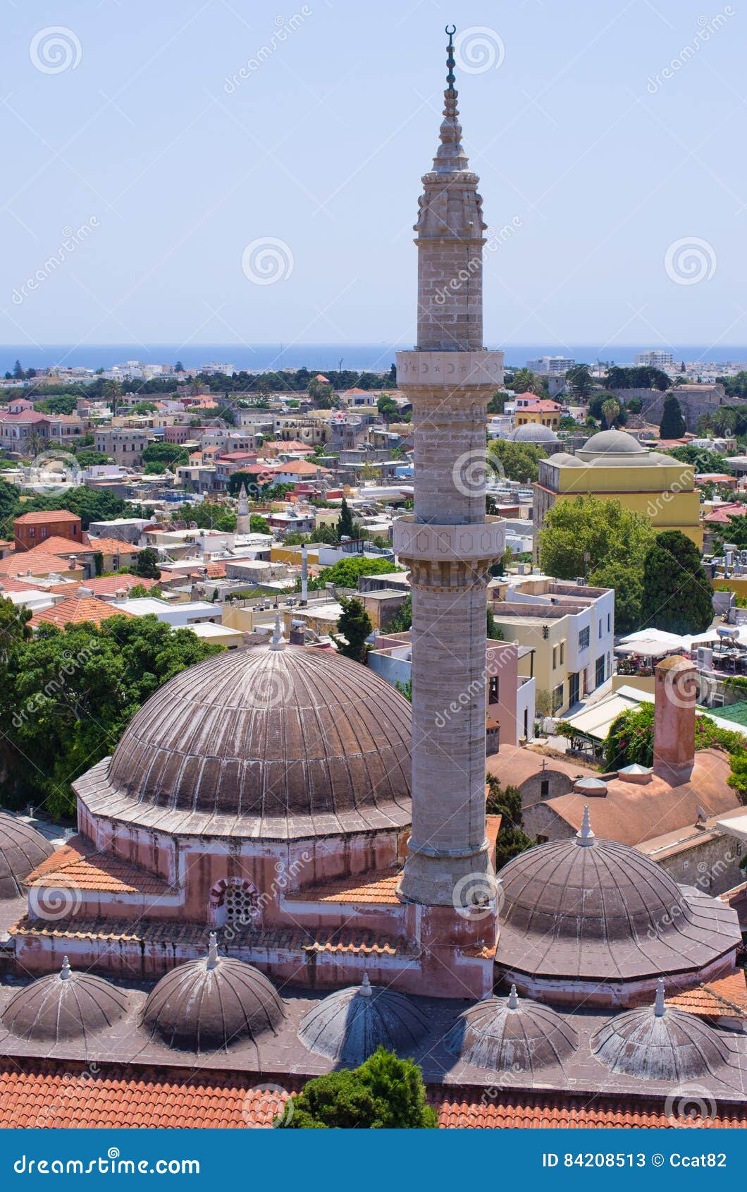 Moschee Von Suleiman, Rhodos, Griechenland Stockbild - Bild von ägäisch ...