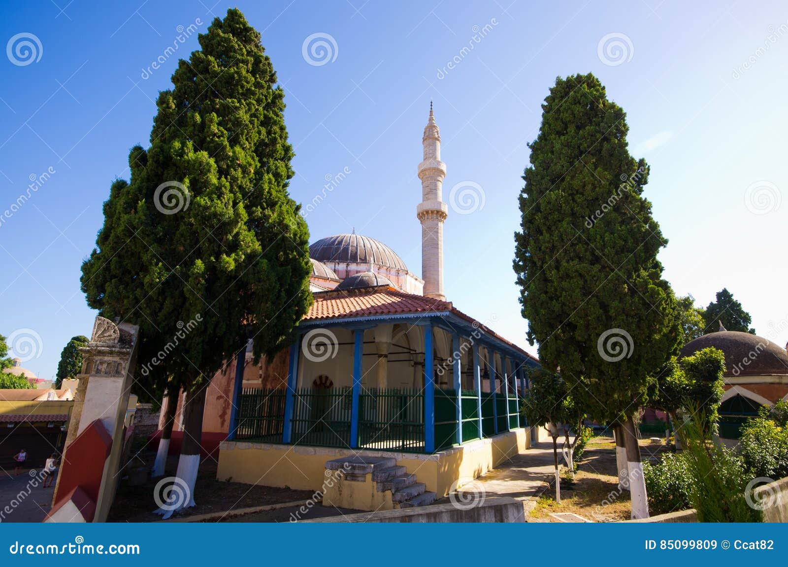 Moschee Von Suleiman, Rhodos, Griechenland Stockbild - Bild von moschee ...