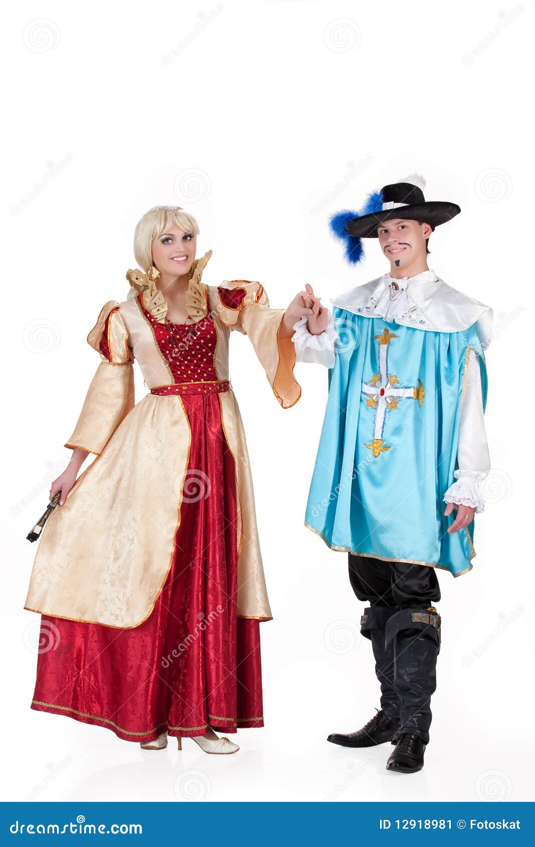 Moschettiere e regina immagine stock. Immagine di modello - 12918981