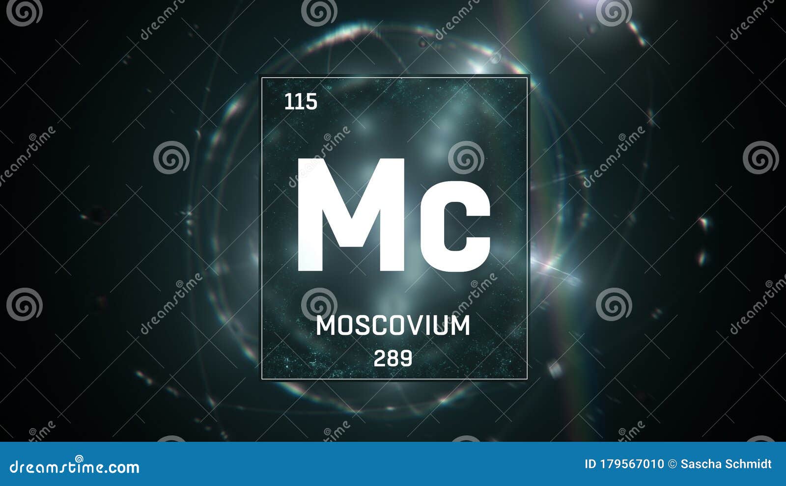 Moscovium Mc, Element Symbol From Periodic Table Series Stock ...
