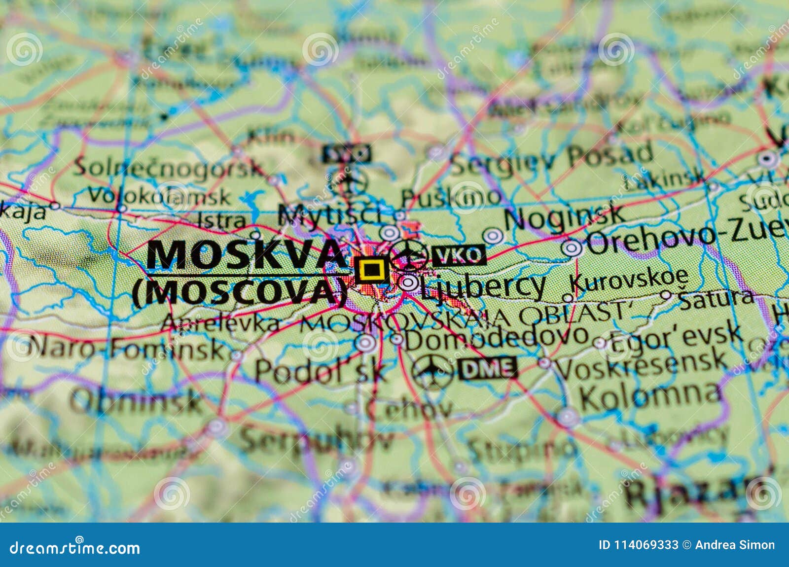 Moscovo no mapa imagem de stock. Imagem de mapas, cidade - 114069333