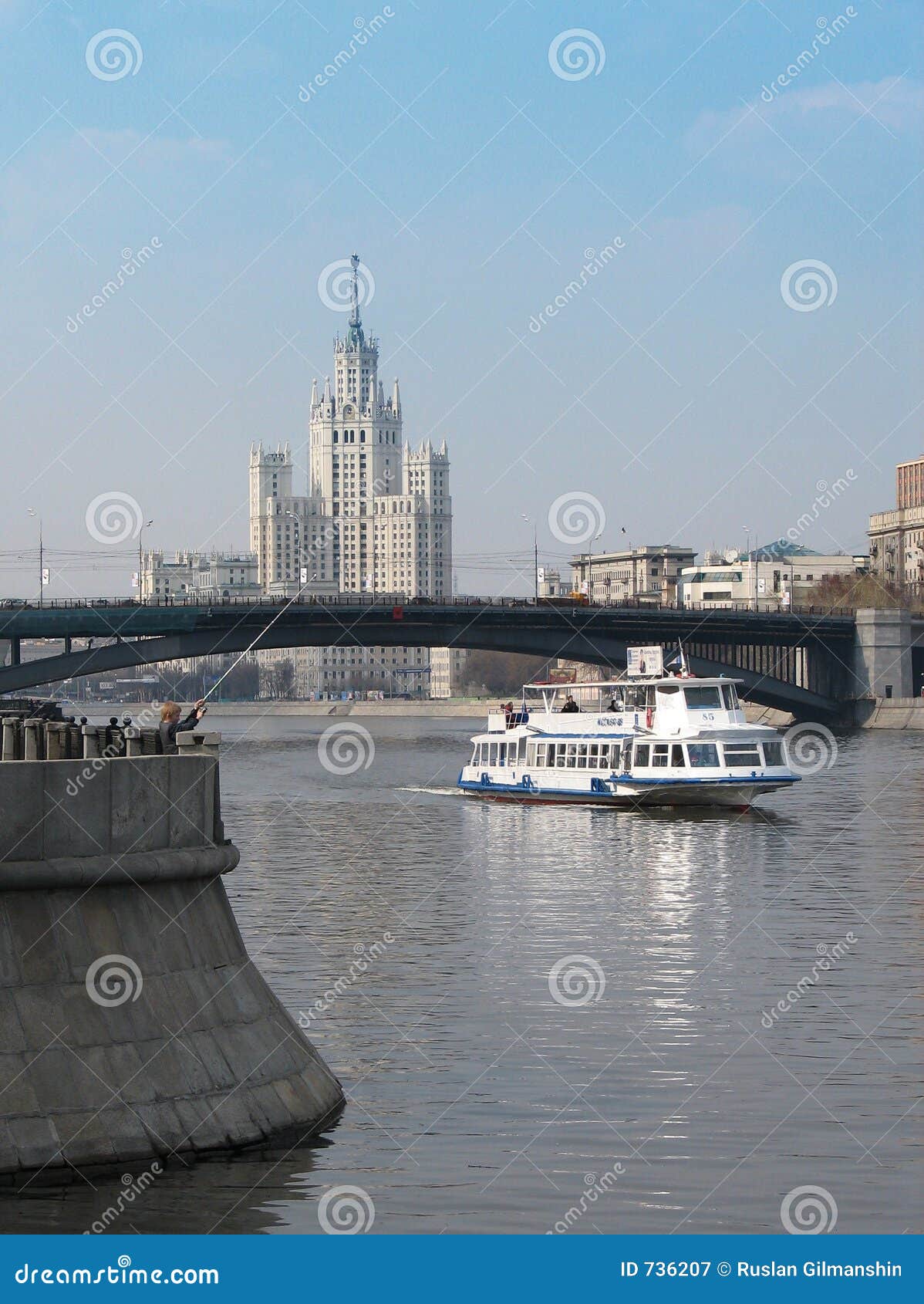 Moscow stock image. Image of high, boat, river, historical - 736207