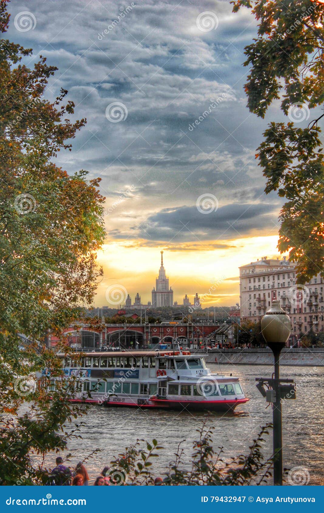 Moscow autumn editorial photography. Image of river, university - 79432947