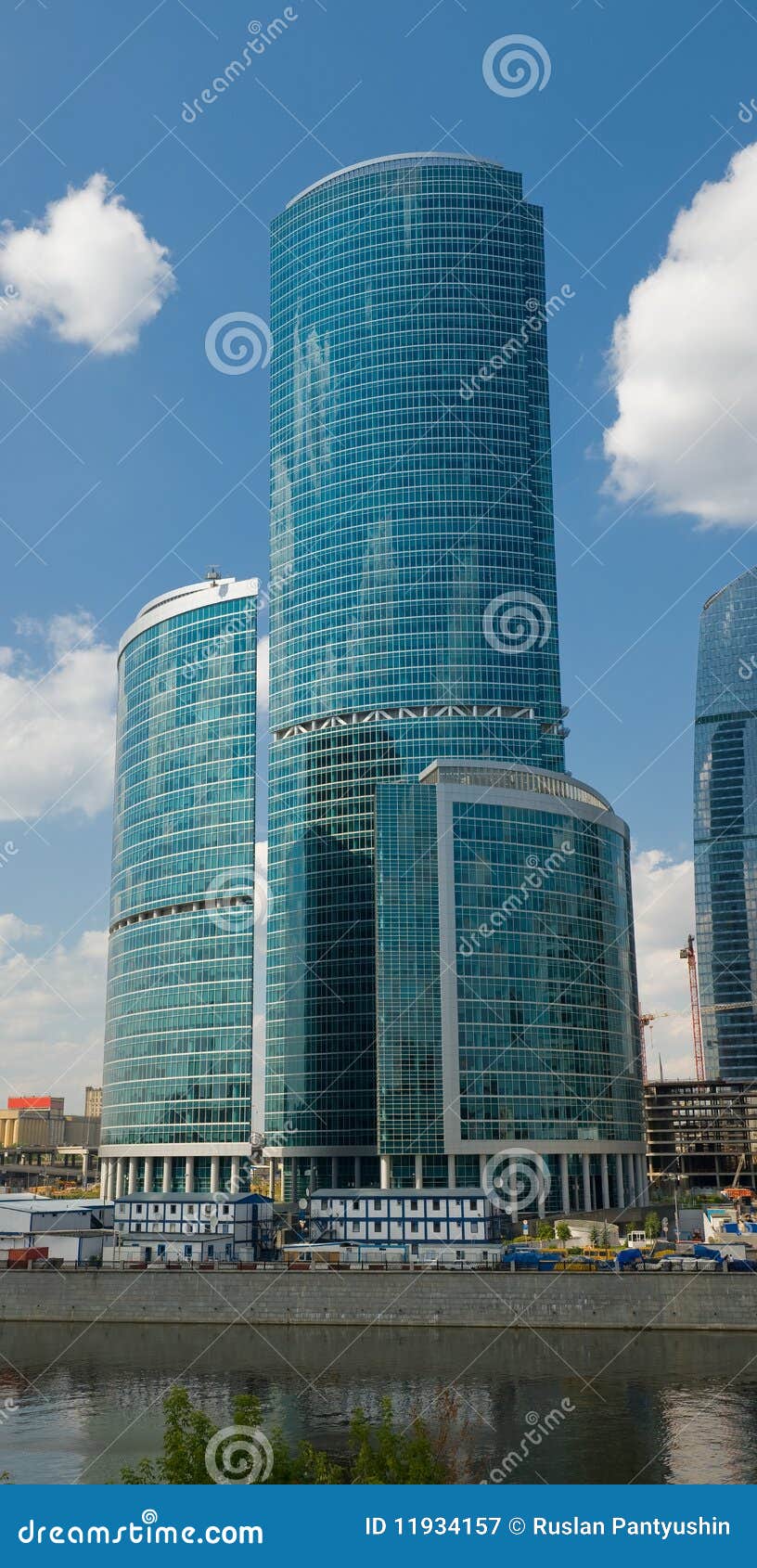 Moscow. Business center stock image. Image of tower, river - 11934157