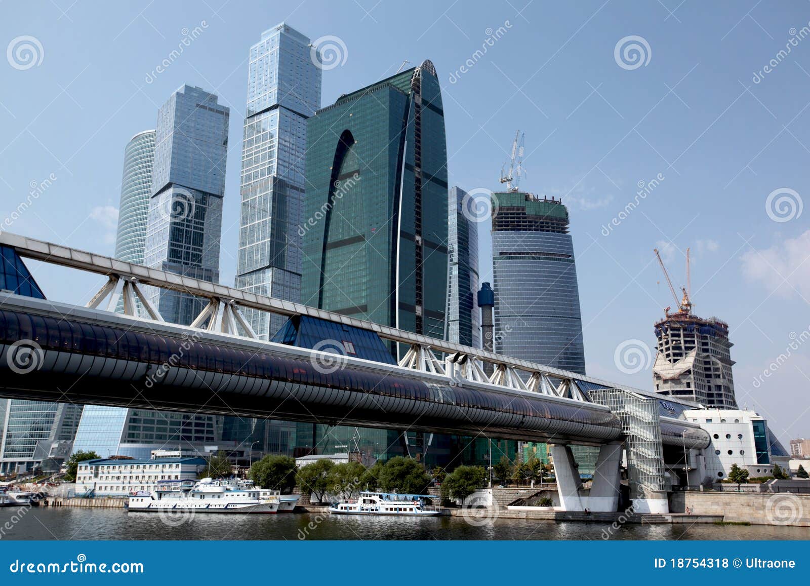 Moscow city buildings. editorial stock photo. Image of gateway - 18754318