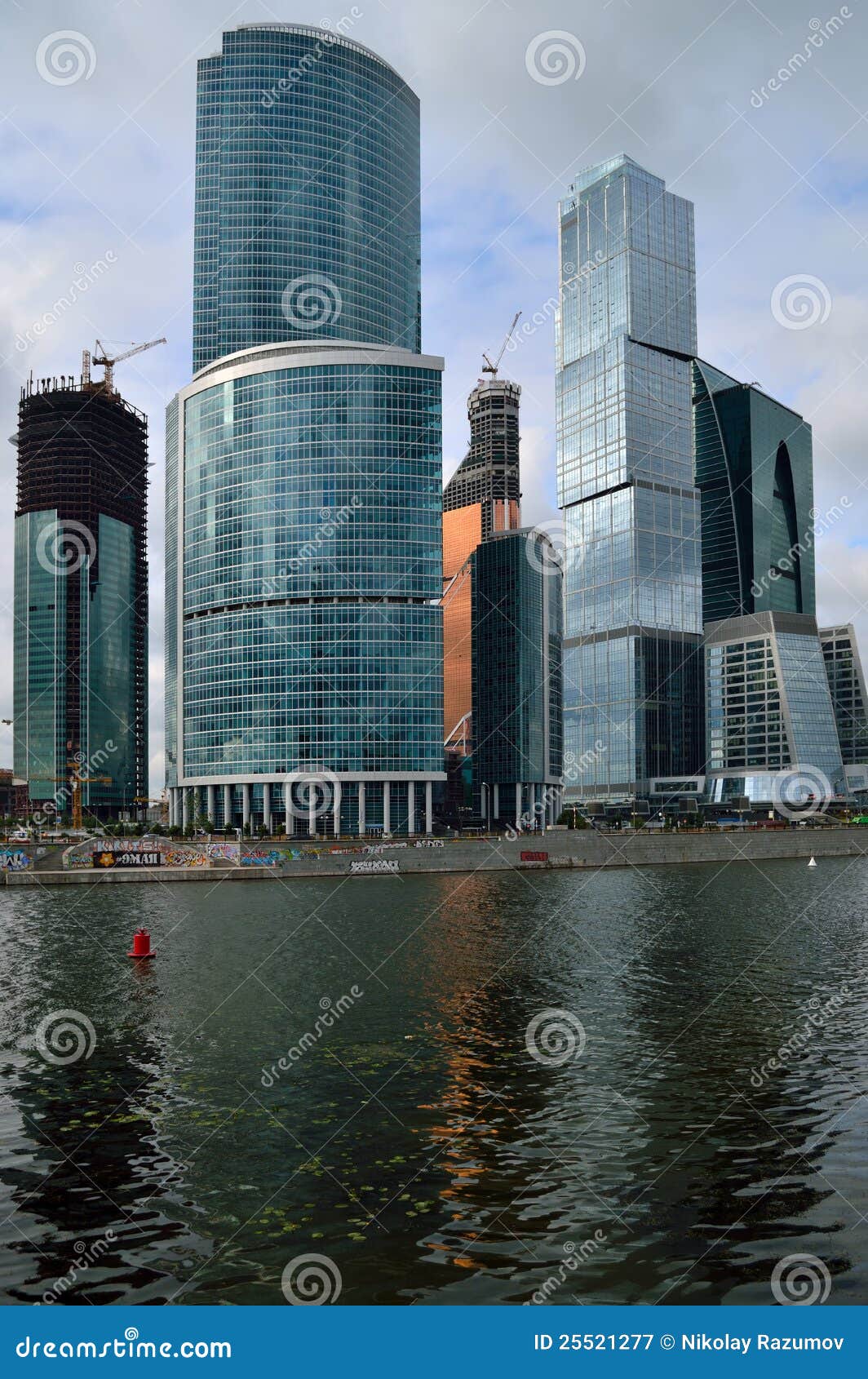 Moscow City buildings. stock image. Image of business - 25521277
