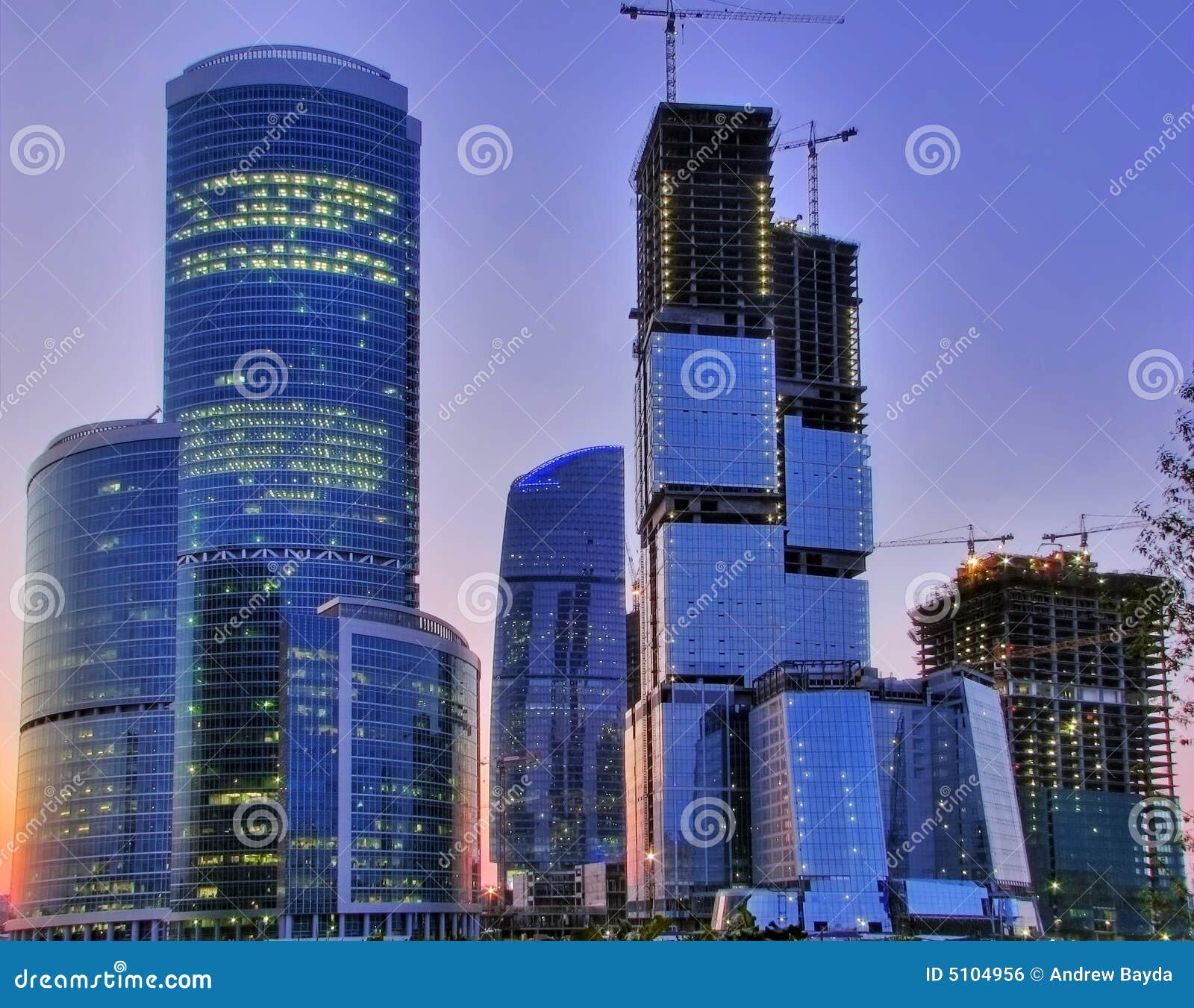 Moscow city complex stock photo. Image of clear, elevator - 5104956