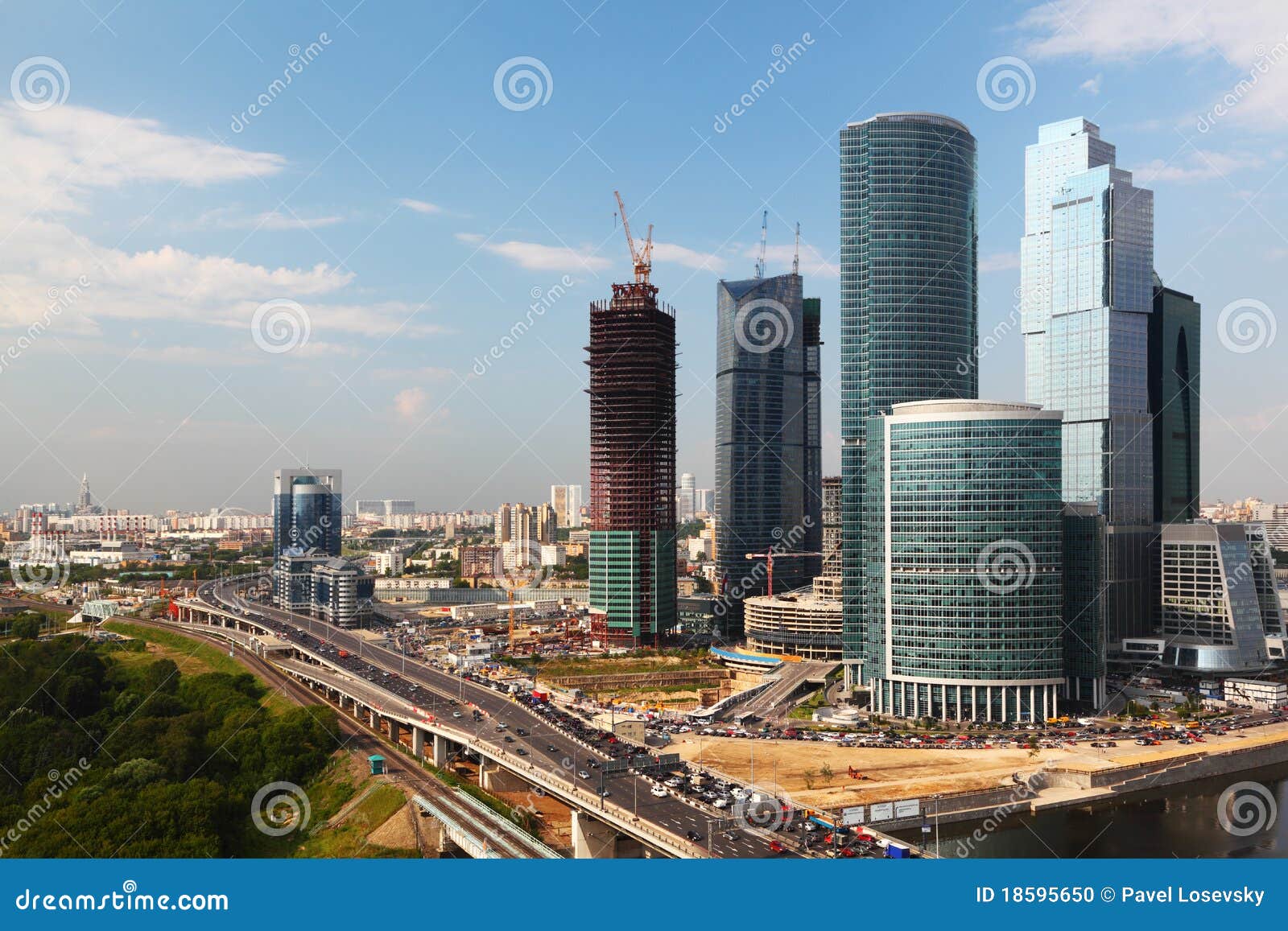 Moscow City Complex of Skyscrapers in Moscow Stock Photo - Image of ...