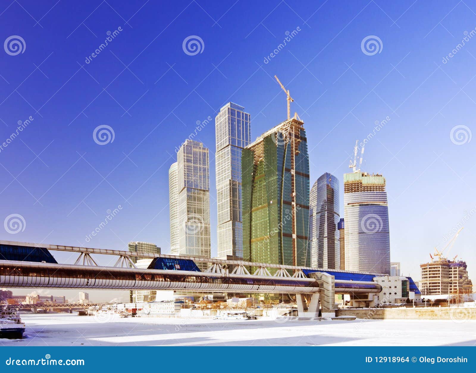 Moscow City Complex Under Construction Stock Photo - Image of corporate ...