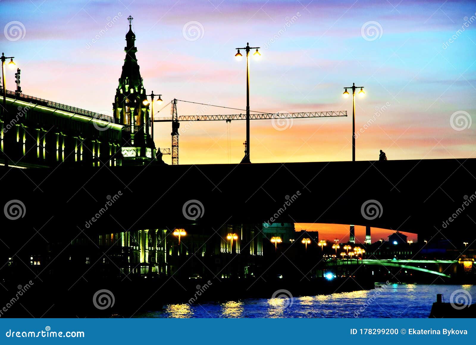 Moscow City and Kremlin at Sunset. Stock Photo - Image of attraction ... Moscow City and Kremlin at Sunset. Stock Photo - Image of attraction ...