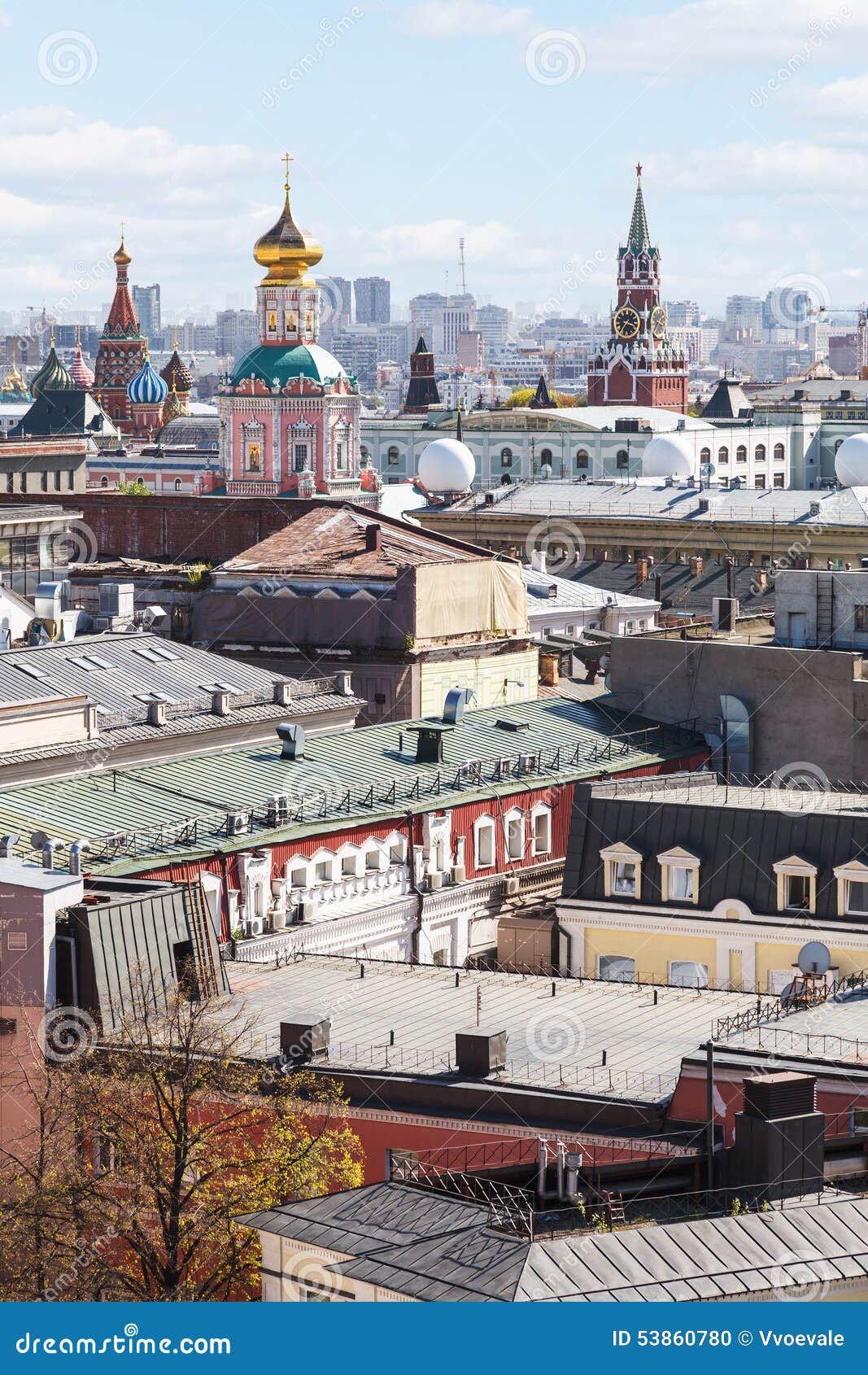Moscow City Landscape with Kremlin Stock Photo - Image of city ...