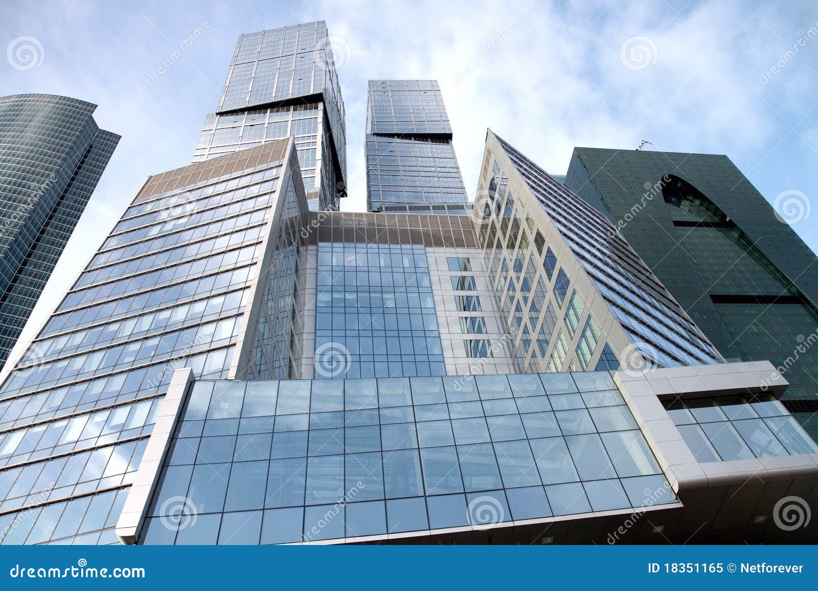 Moscow City Skyscraper Blocks Stock Image - Image of district, river ...