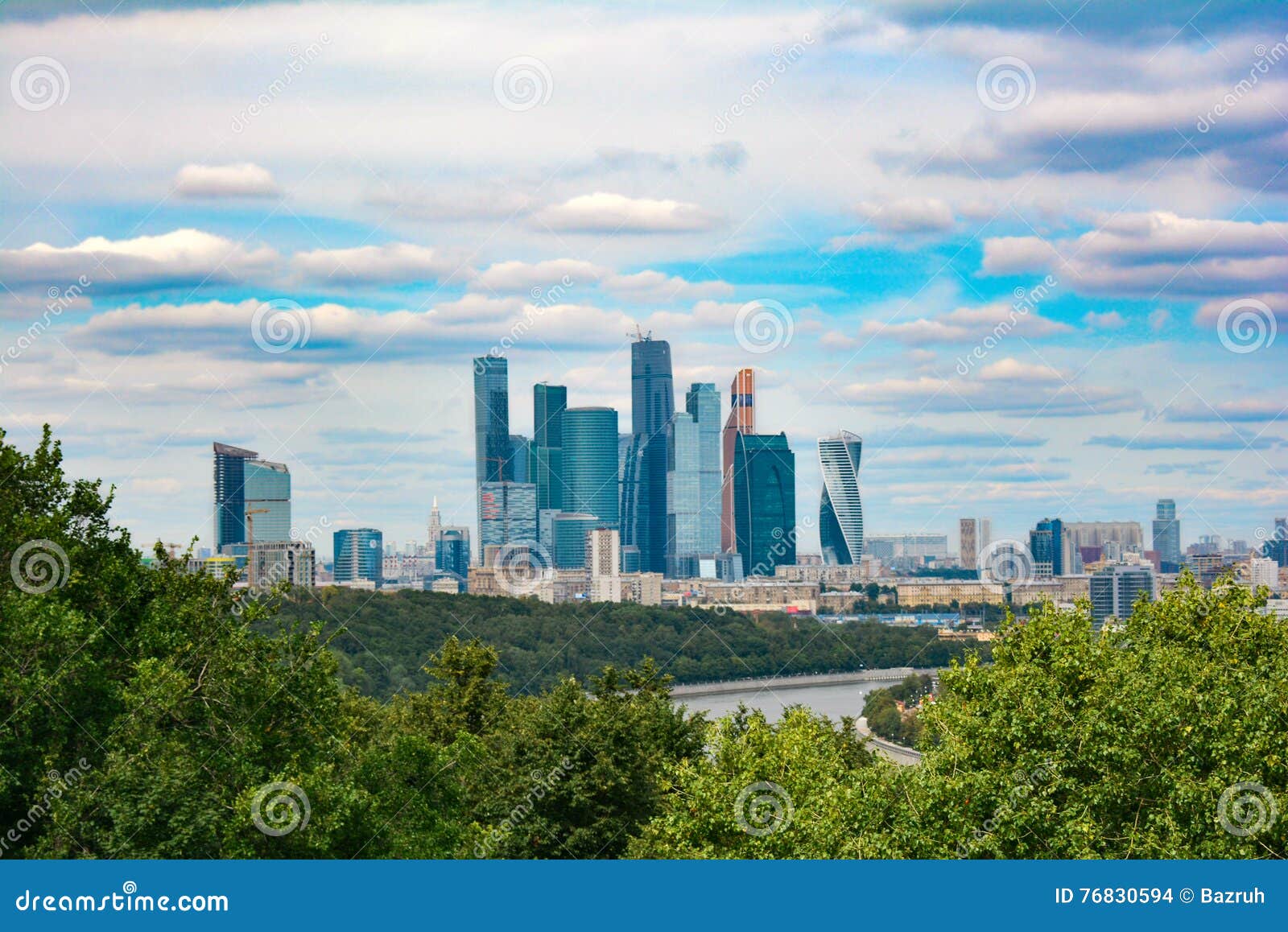 Moscow city editorial stock image. Image of city, russia - 76830594